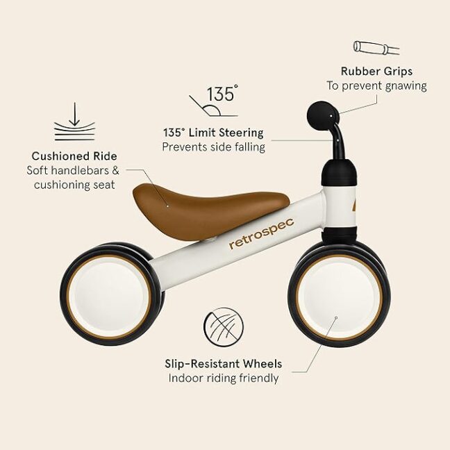 Retrospec Cricket Baby Walker Balance Bike with 4 Wheels - Pro Baby Guide