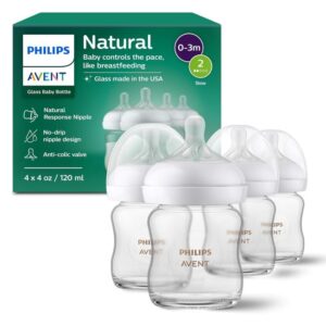 Philips Avent Natural Glass Baby Bottles Slow Flow Nipples Review - Pro ...